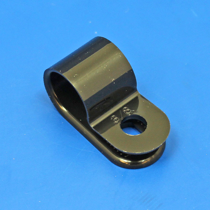 NPC3/8: Nylon 'P' Clip - 3/8" - Black - Plastic and Brass 'P' Clips ...