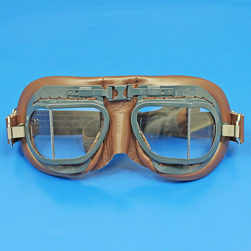 754-Mk8-Brn: Mk8 RAF Motoring Goggle Brown Leather - Caps, Hats and ...