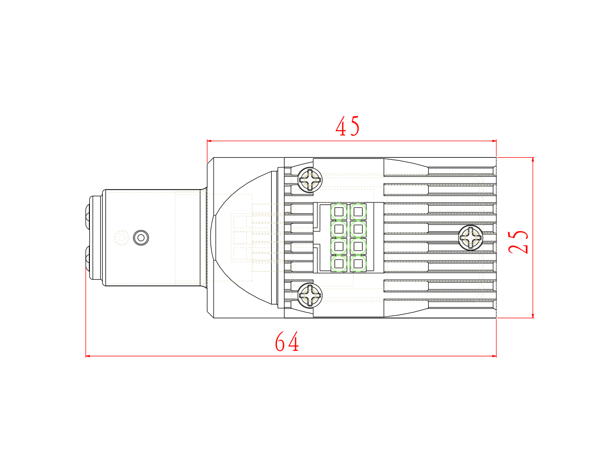 BA15DLED-H43-6N: Classic White premium 6V LED Headlamp - SBC BA15D base ...